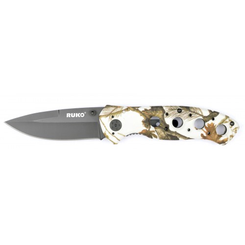 RUKO HUNTING FOLDING KNIFE TUNDRA CAMO - Mel's Outdoors