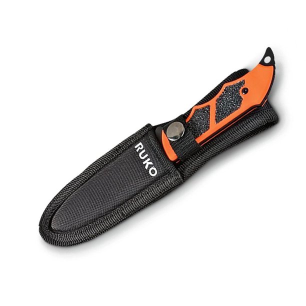 Ruko Series 4.13" Fixed Blade Knife Blaze Orange With Sheath - Mel's ...
